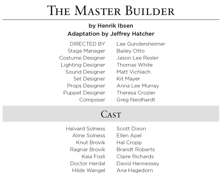The Master Builder 2015 – Cast and Crew | Commonweal Theatre